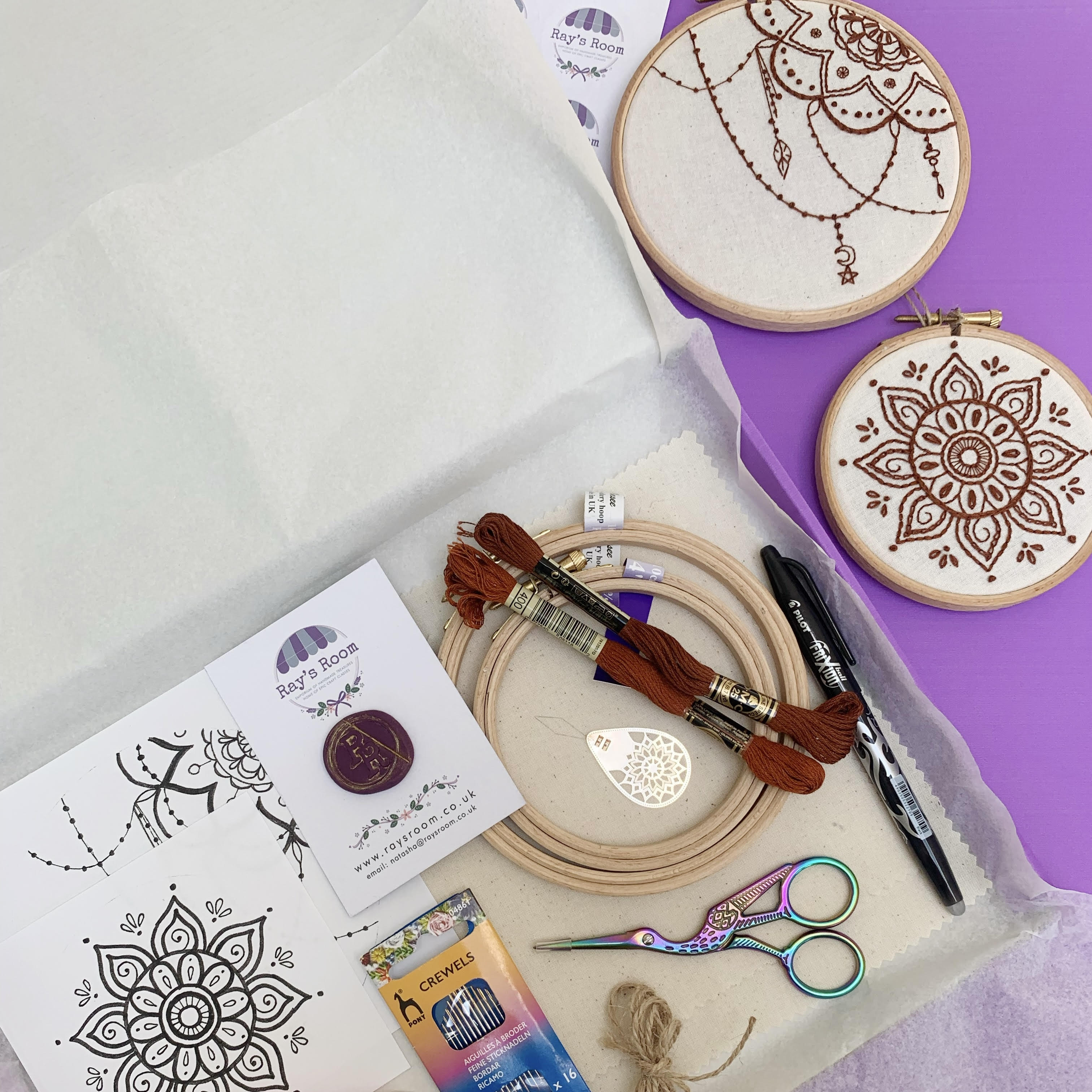 Henna Mandela Embroidery Kit – Ray's Room